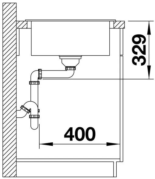 Blanco Sona 45 S Granitový dřez s odkapem oboustranné provedení, 78x50cm, káva, 519670
