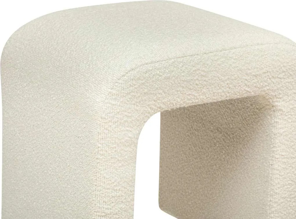 Židle ve tvaru oblouku bouclé SEVI, výška 43 cm