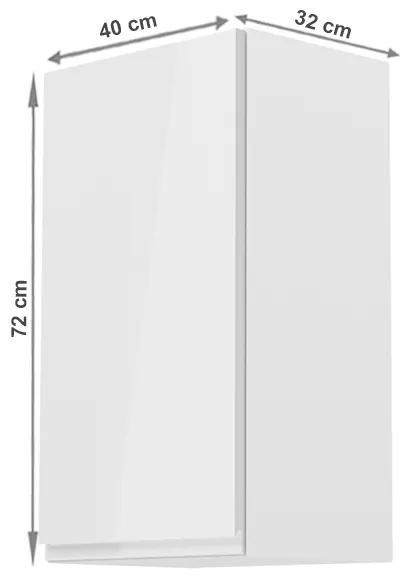 Horní skříňka AURORA G40 - levá Tempo Kondela Bílá