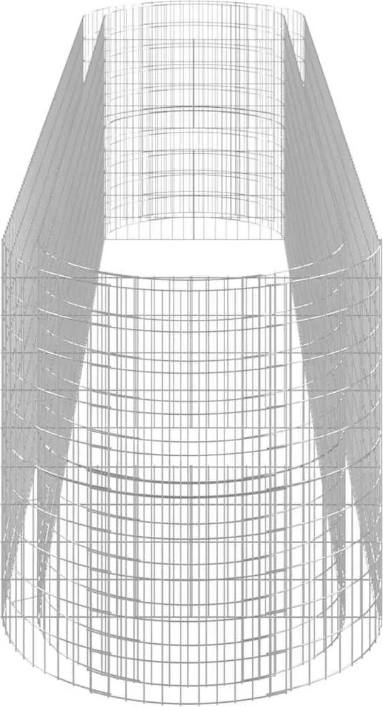 Gabionový vyvýšený záhon pozinkované železo 500 x 100 x 100 cm 152048