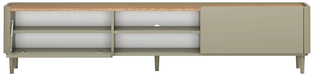 TV stolek Elivo 220 cm na nožkách - eukalyptus / dub baltic dune
