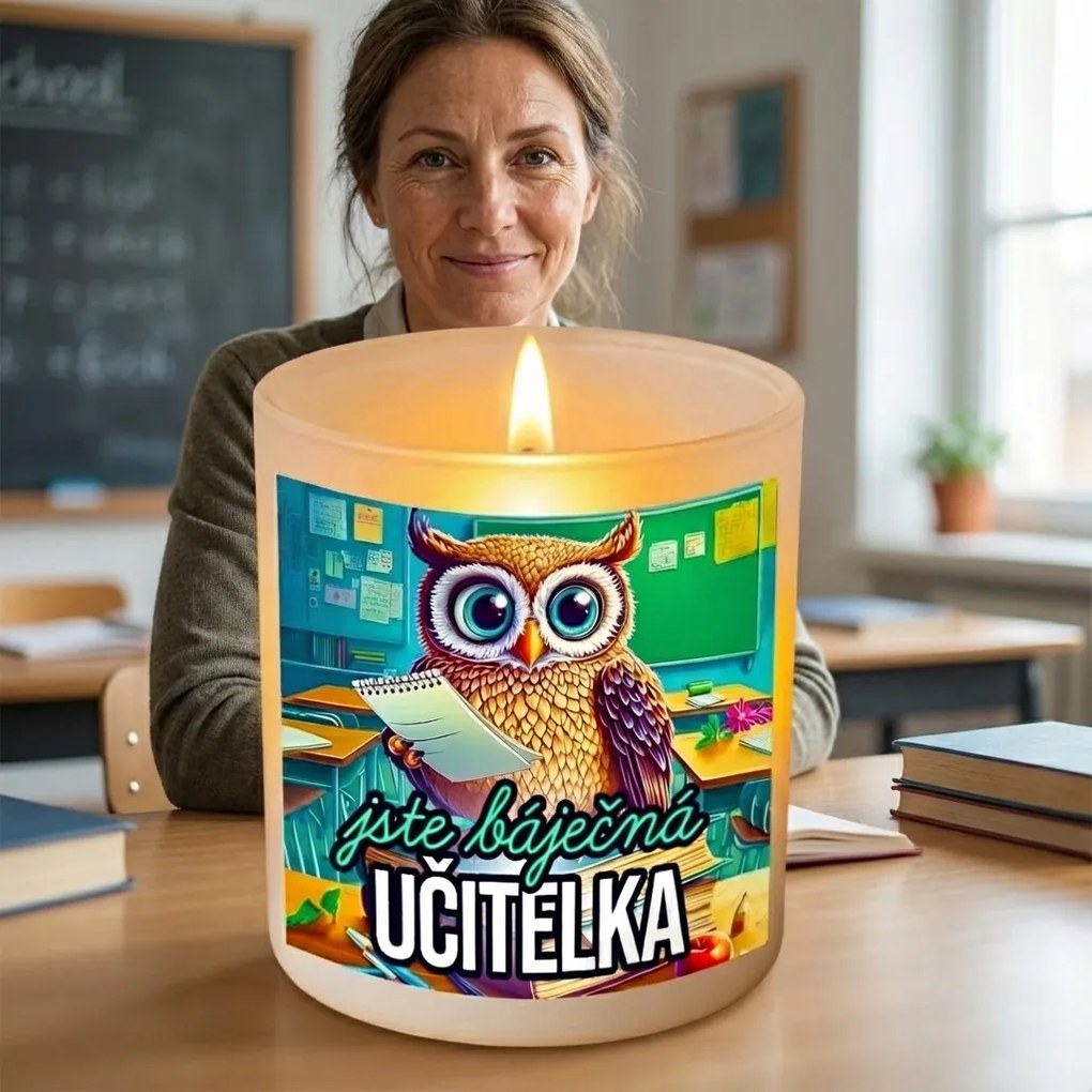 Ahome CZ Originální skleněný svícen Jste báječná učitelka