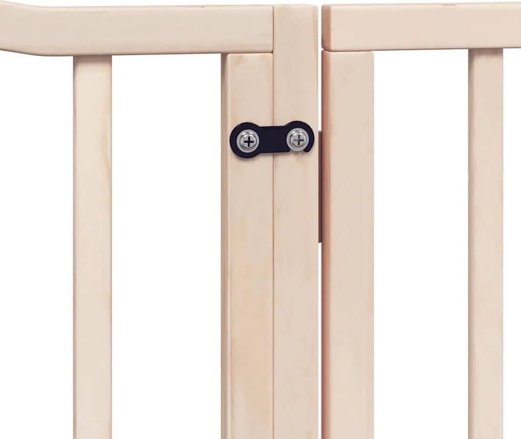 Zábrana pro psy s dvířky skládací 6 panelů 480 cm topol 3155613