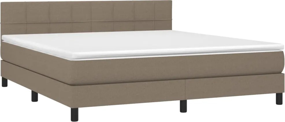 Box spring postel s matrací a LED taupe 180x200 cm textil 3133177