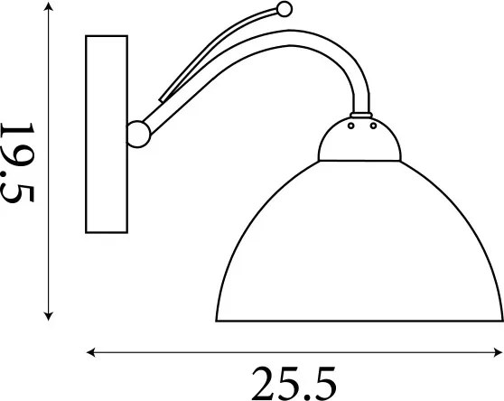 Searchlight 1131-1SS Nástěnná lampa MILANESE SATIN, alabastrové sklo