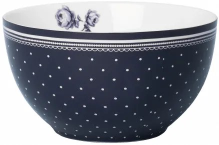 Katie Alice Porcelánová miska Vintage Indigo puntíkovaná 15,5x 8,5cm