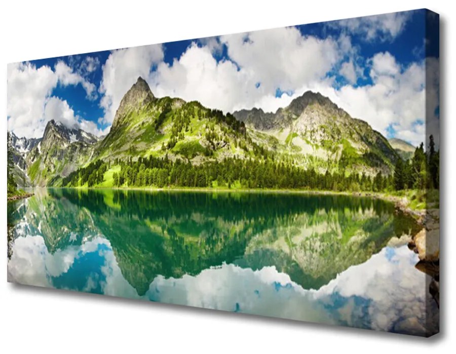 Obraz na plátně Hory Jezero Krajina 125x50 cm