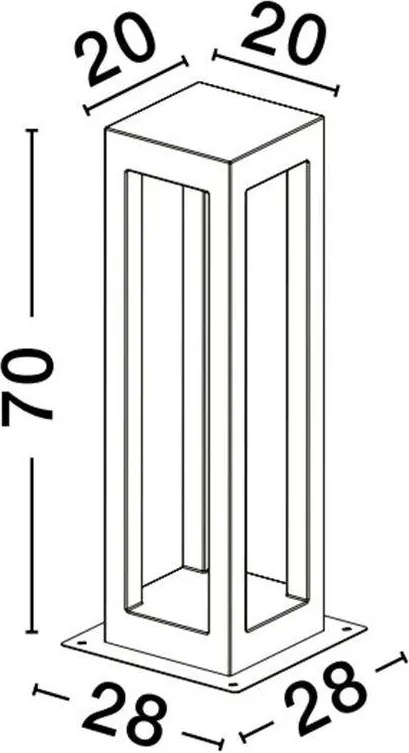 NV 9540216 Venkovní sloupkové svítidlo BEV šedý beton skleněný difuzor LED 5W 3000K 120-230V IP65 - NOVA LUCE