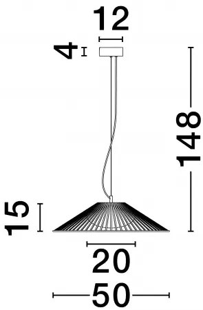 LED černá designová svítilna Brume