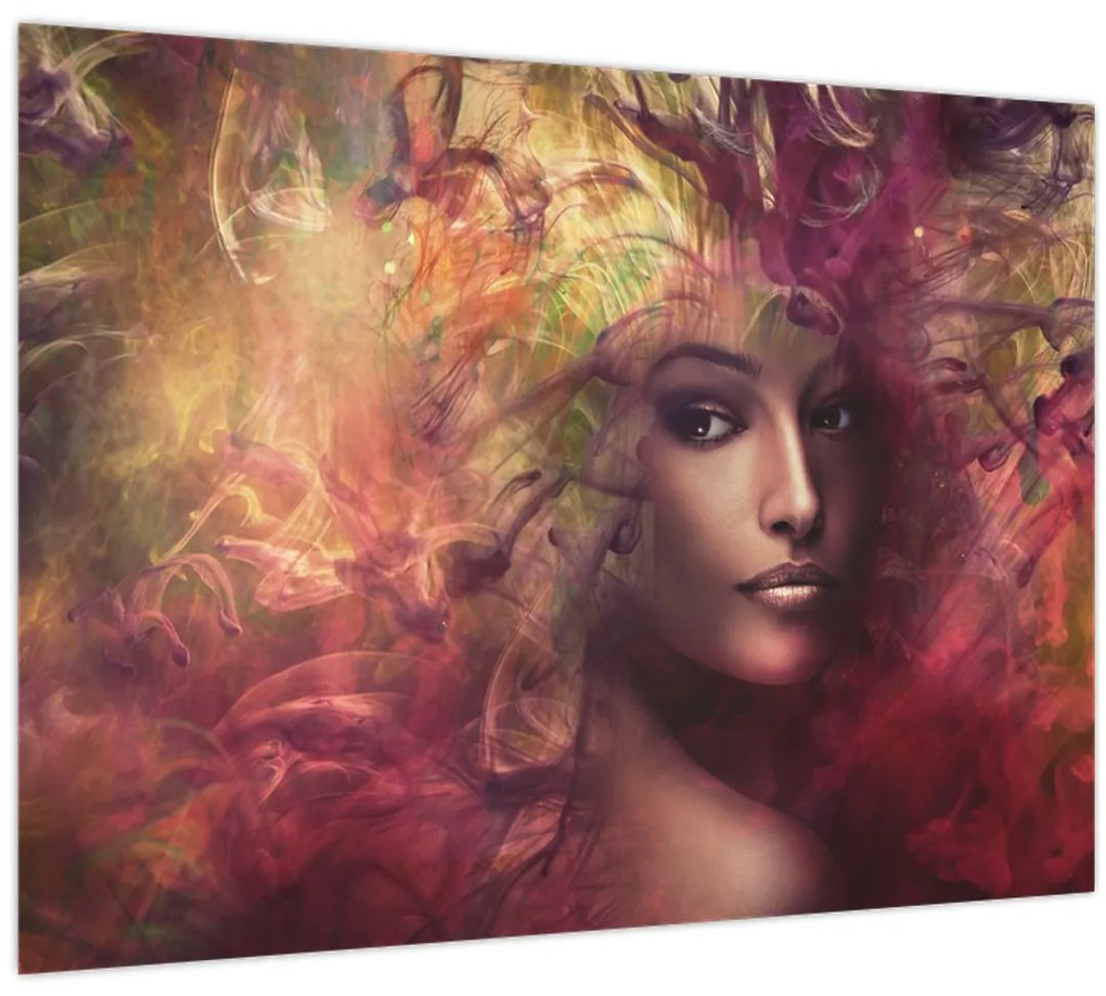 Skleněný obraz - Fantasy žena (70x50 cm)