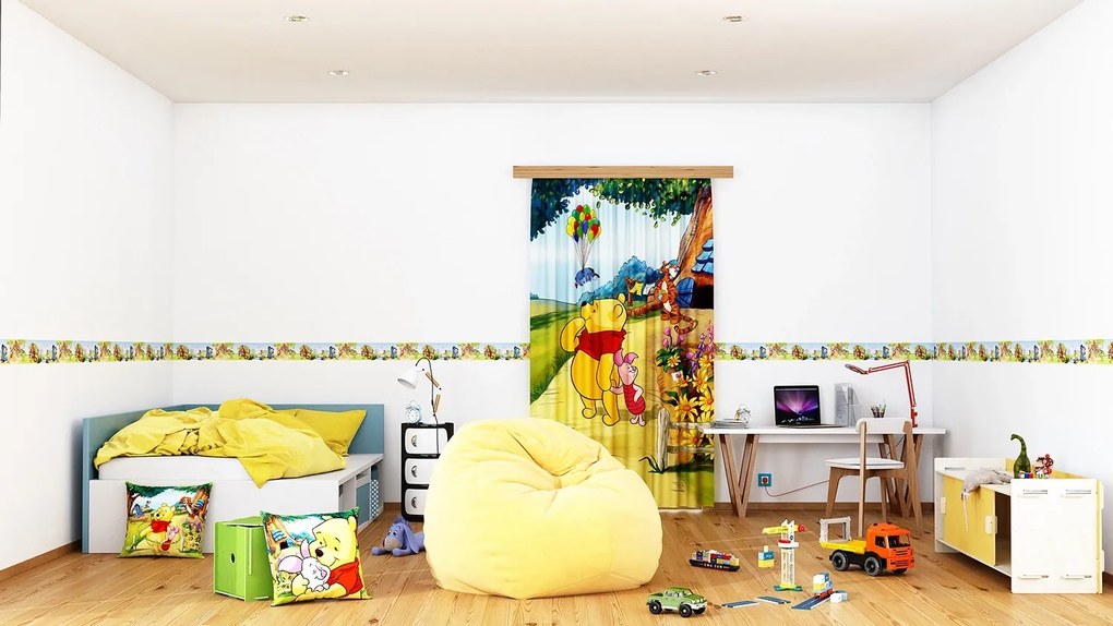 Dětská samolepící bordura na zeď Disney Medvídek Pú a přátelé | 5 m x 9.7 cm | DWBD8080