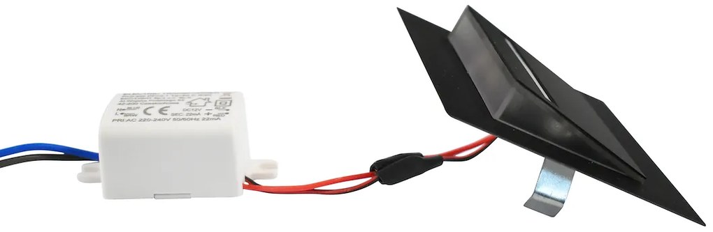 Schodišťové LED svítidlo Fero, 1x LED 0,6w, 4000k, b