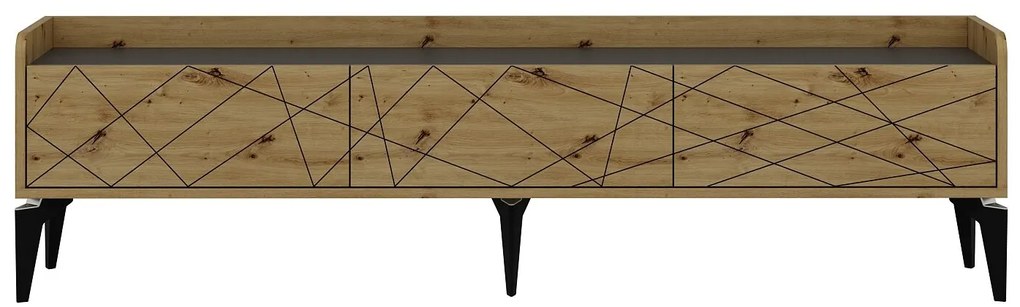 VARDA TV stolek na nožičkách, dub Artisan / antracit