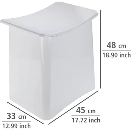 WENKO 22949100 - Stolička WING 45x48 cm bílá/černá