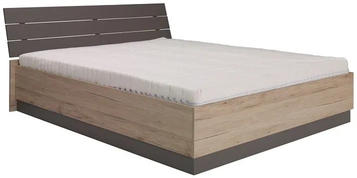 Dafne postel s úložným prostorem D04 Zvolte možnost: Bez matrace, Zvolte provedení: San reno - Šedá