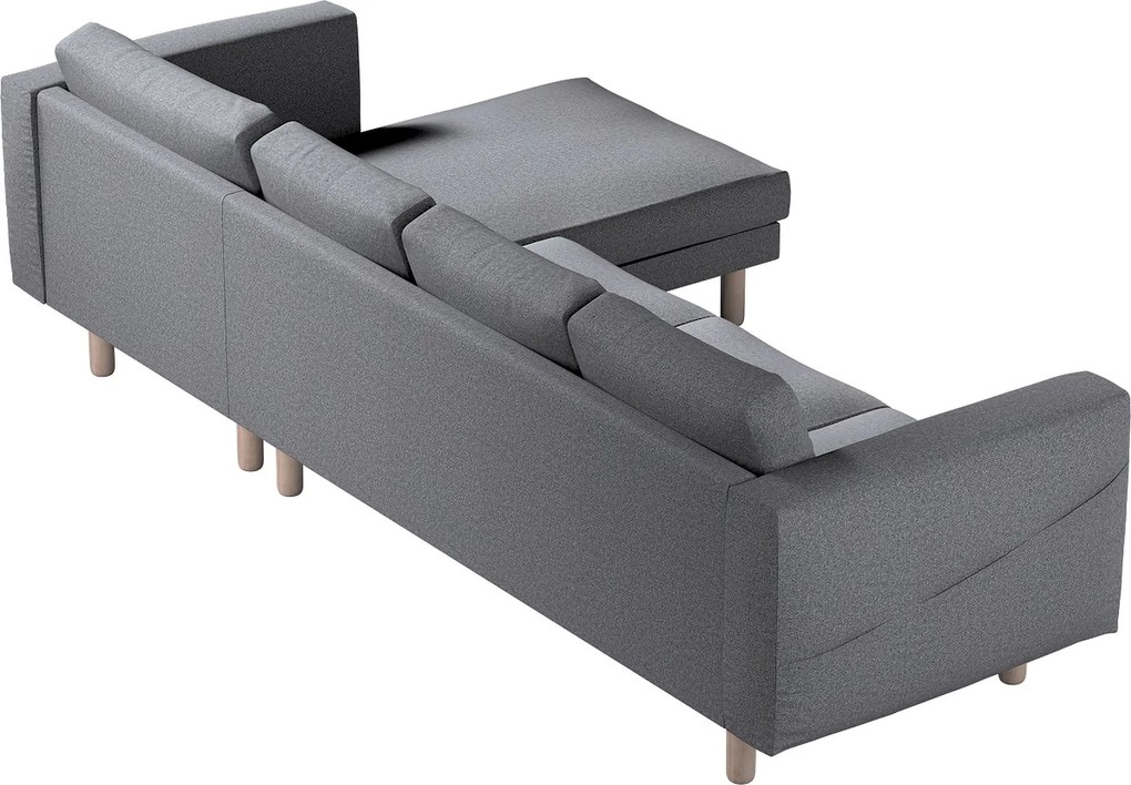 Potah na pohovku IKEA Norsborg 4-místná se šezlongem barva šedá látka pletený vzor