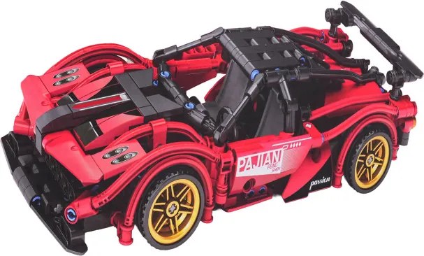 Stavebnice auta SUPERCAR No.J2013 červená - 482 dílků