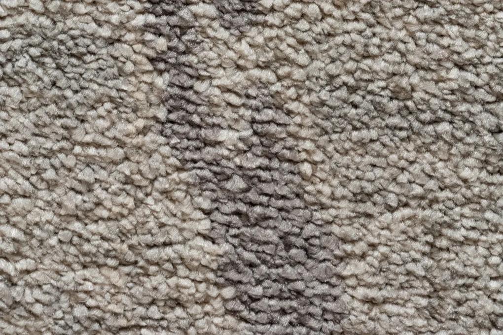 Kusový koberec SOFT ROMBY krémovo-béžový
