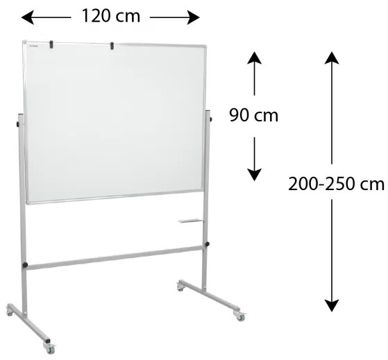 Mobilní tabule 120 x 90 cm ALLboards INDUSTRY TPJ129