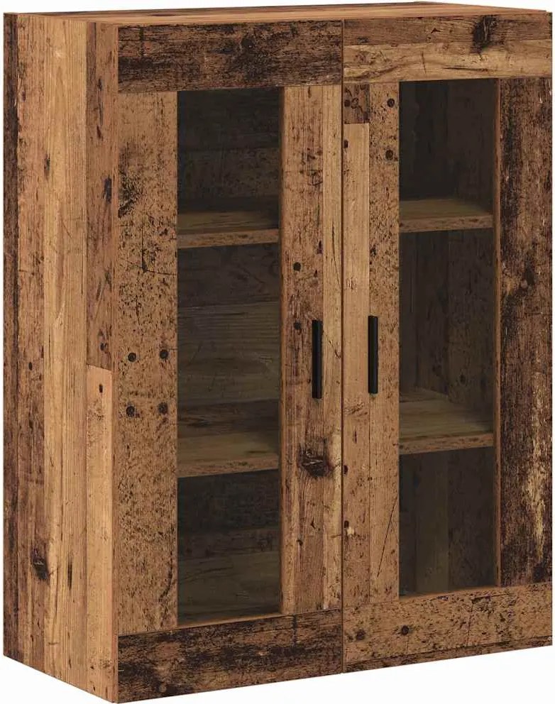 Vysoký bufet 2 ks Staré dřevo 69,5 x 34 x 180 cm 3403180