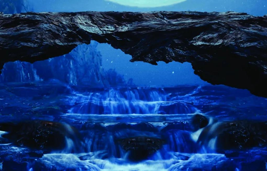 Malvis ® Obraz úplněk u vodopádů Velikost: 90x60 cm