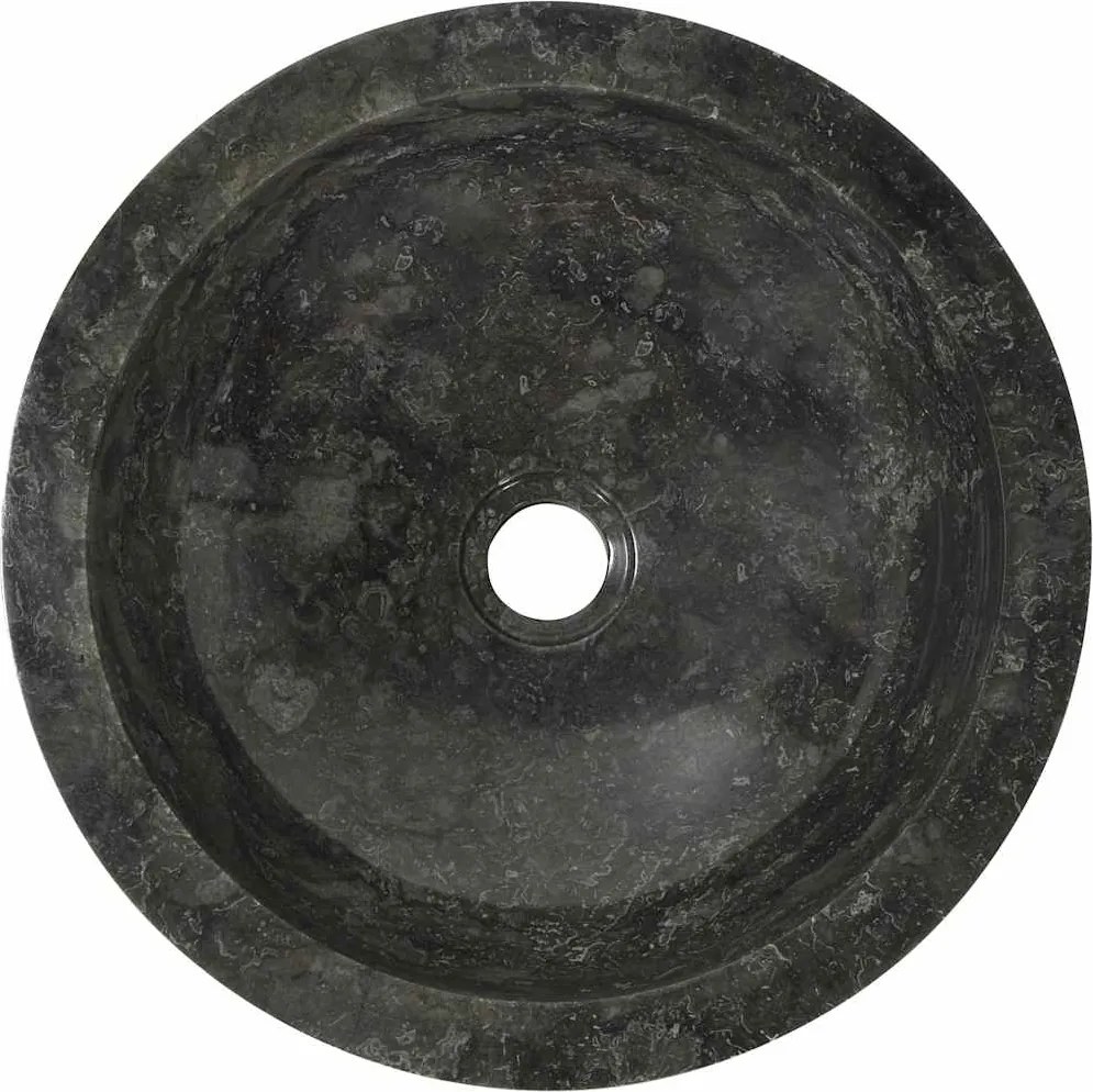 Umyvadlo 40 x 12 cm mramor černé 142774