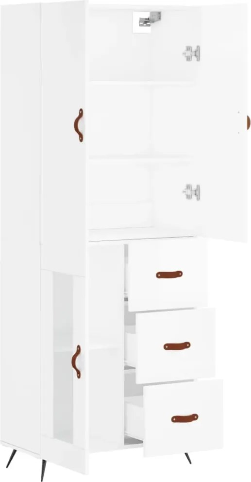 Skříň highboard bílá 69,5 x 34 x 180 cm kompozitní dřevo 3195931