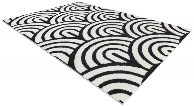 Dywany Łuszczów, Kusový koberec Mode 8629 cream/black, 180x270, bílá, černobílá, kancelář