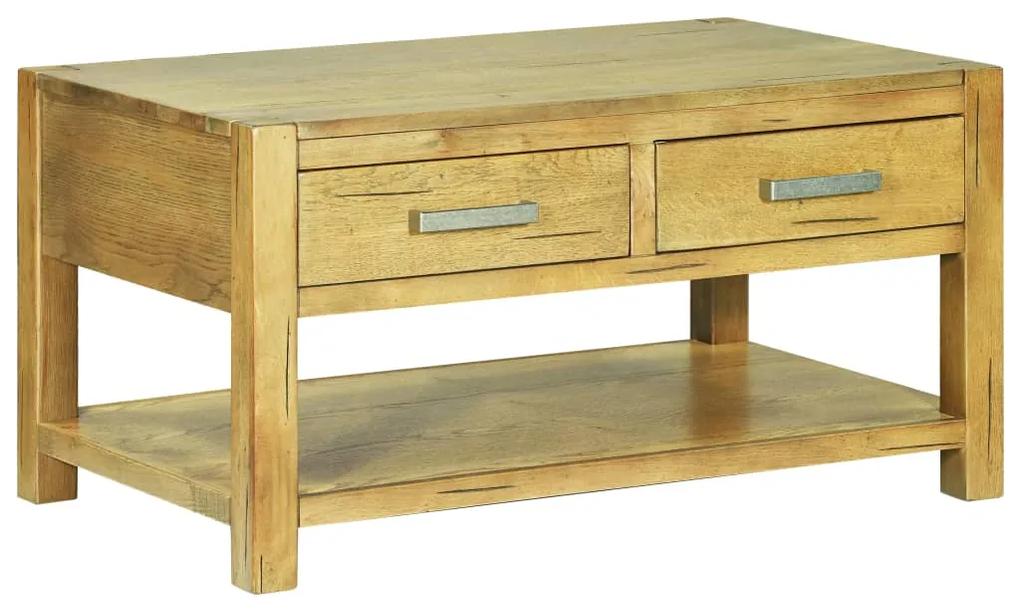 Konferenční stolek - rustikální dubové dřevo | 90x55x47 cm