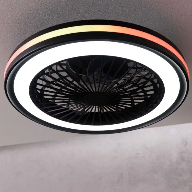 Brilliant G99280/06 Stmívatelné LED svítidlo PALMERO & reverzní VENTILÁTOR + funkce LED