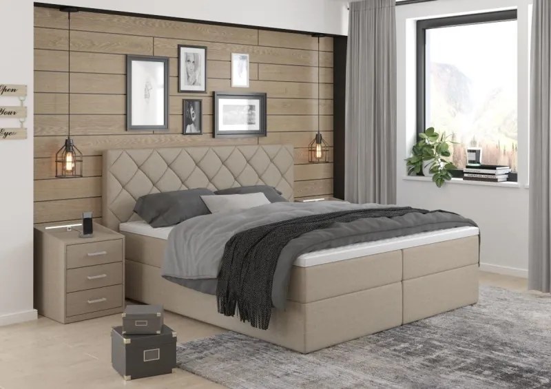 Postel boxspring Praga 160x200 výběr barev