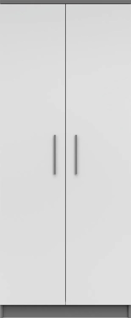 IDZ Šatní skříň OMEGA II 2D 19, 80 cm Bílá/Grafit