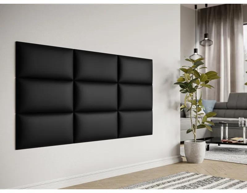 Čalouněný nástěnný panel Pag 60x30, barva: ekokůže Soft 011 (černá)