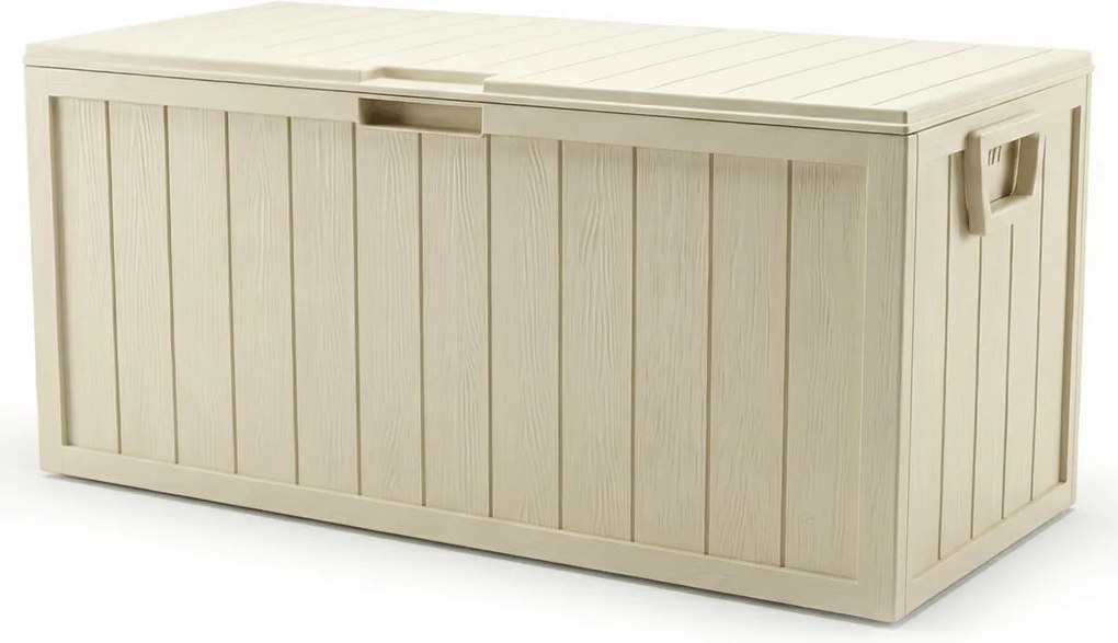 Plastový zahradní úložný box VEREDO - béžový