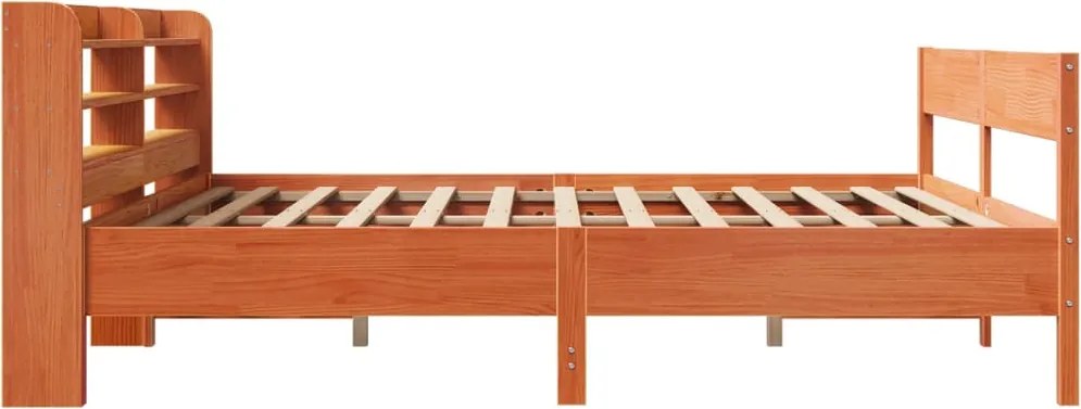 Postel bez matrace voskově hnědá 180 x 200 cm masivní borovice 3306920