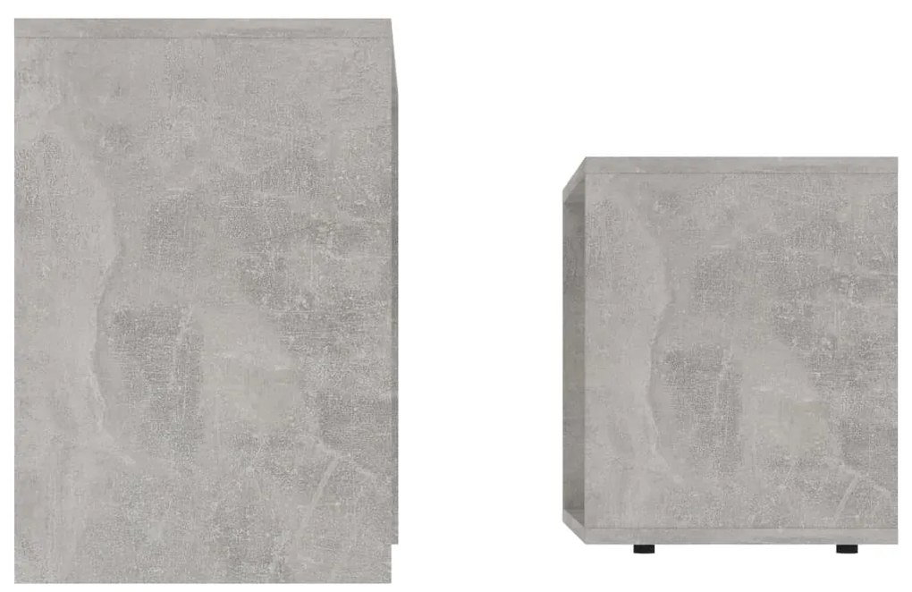 Set konferenčních stolků betonově šedý 48x30x45 cm dřevotříska - Default Title