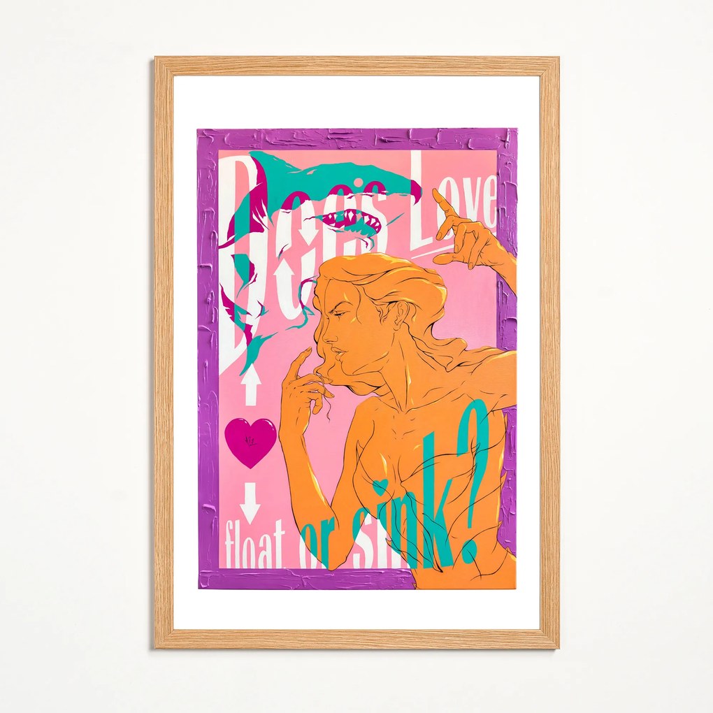 Ondřej Mio Michálek | Does Love Float or Sink? Rám: Černý, Velikost: 100 x 70 cm