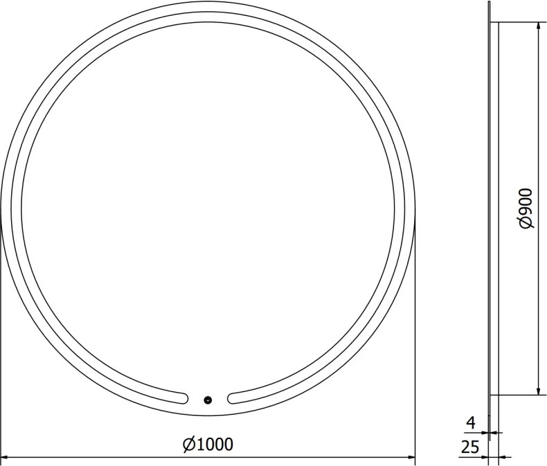 Mexen Rose, LED koupelnové zrcadlo s podsvícením 100x100 cm, 6000K, ochrana proti zamlžování, 9810-100-100-611-00