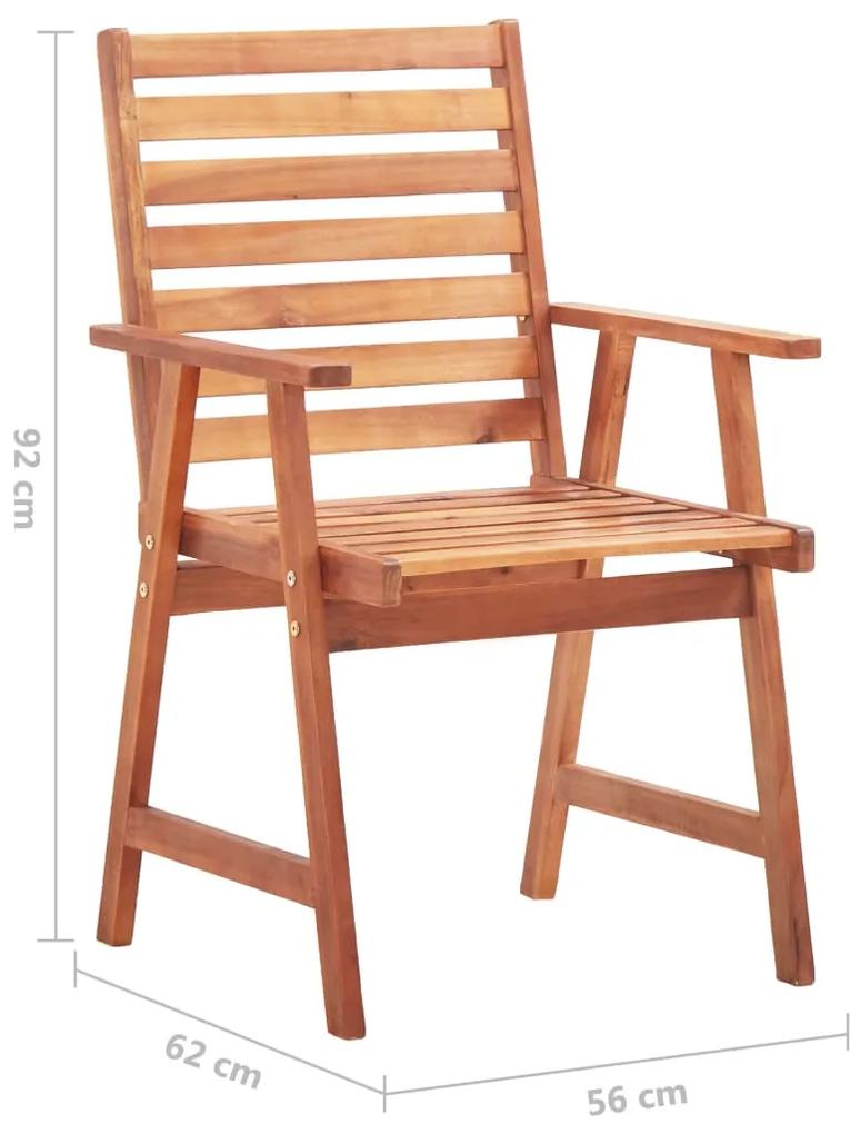 Zahradní jídelní židle 6 ks s poduškami masivní akáciové dřevo,  3078358