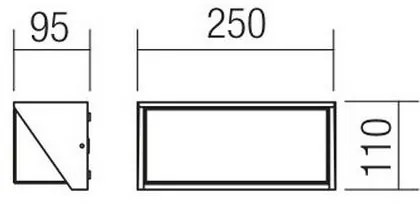 Redo 90238 - LED Venkovní nástěnné svítidlo SPECTRA LED/16W/230V 3000K IP54 šedá