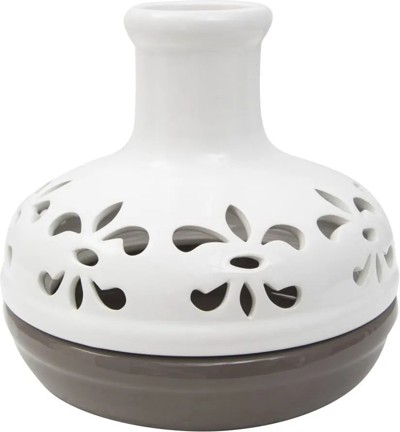 Hnědo-bílá porcelánová váza Mauro Ferretti Bottle