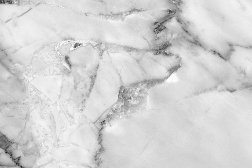 DIMEX | Samolepicí vliesová fototapeta na zeď Světlý mramor MA-5-2489 | 375 x 250 cm | bílá, šedá