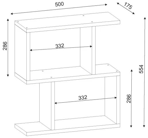 Odkládací stolek KARINUS 55,4x50 cm bílá