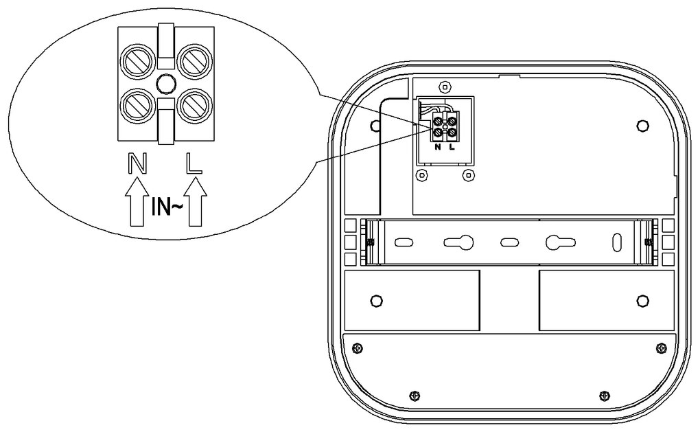 TOP LIGHT Světlo nástěnné-stropní Bari H PIR, Černá
