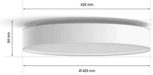 Philips - LED Stmívatelné stropní svítidlo Hue ENRAVE L LED/33,5W/230V bílá + DO