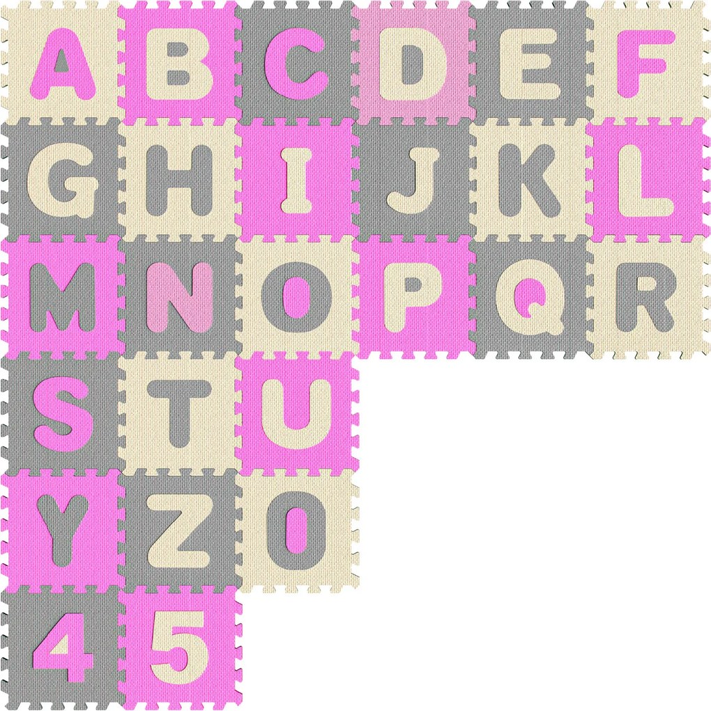 Puzzle podložka 86dílný růžová