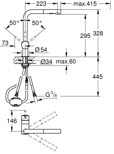 GROHE 30274DC0 - Dřezová baterie A nerez