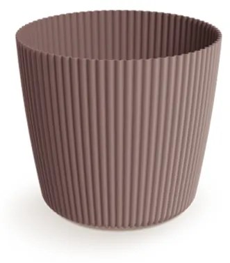 PROSPERPLAST Květináč - MILLY ROUND Průměr: 12,9 cm, Barva: marsala