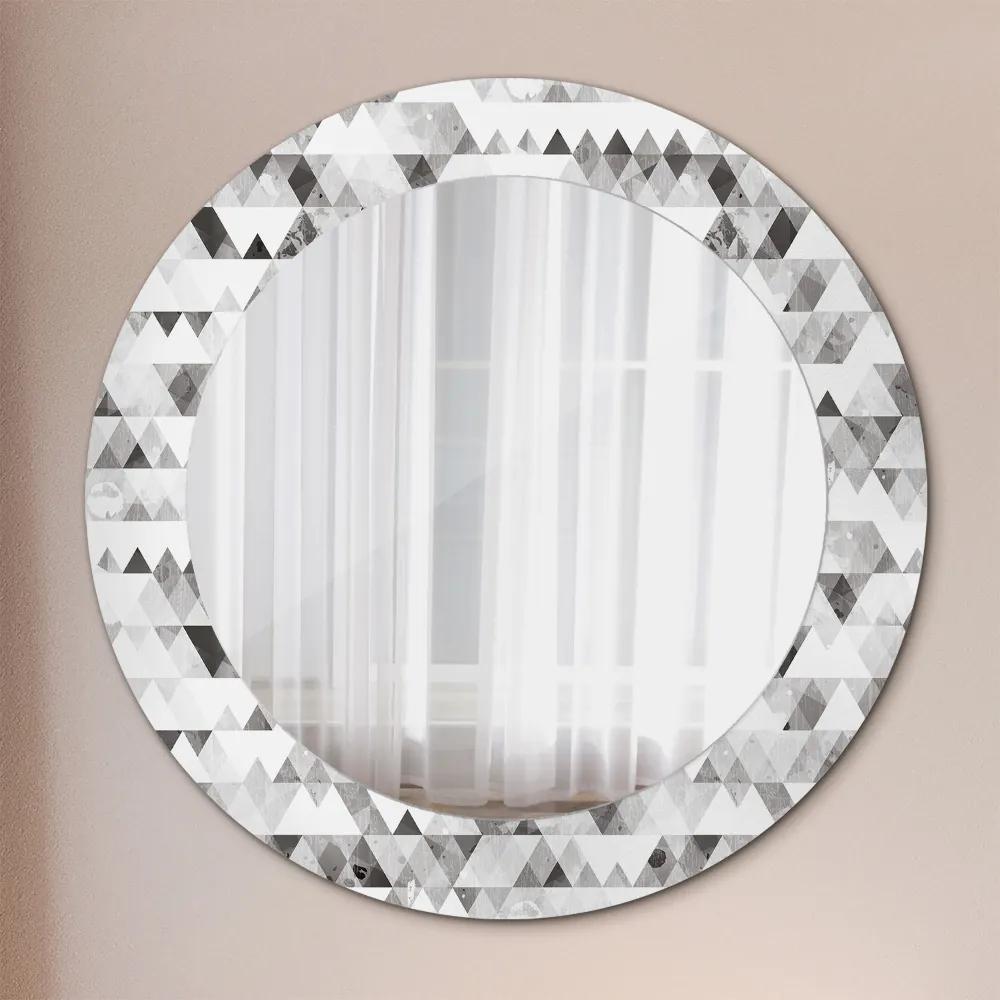 Kulaté dekorativní zrcadlo Duhový trojúhelník fi 60 cm