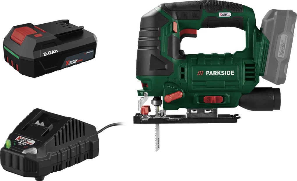 Parkside® Aku přímočará pila Pstda 20-Li C3, 2 Ah